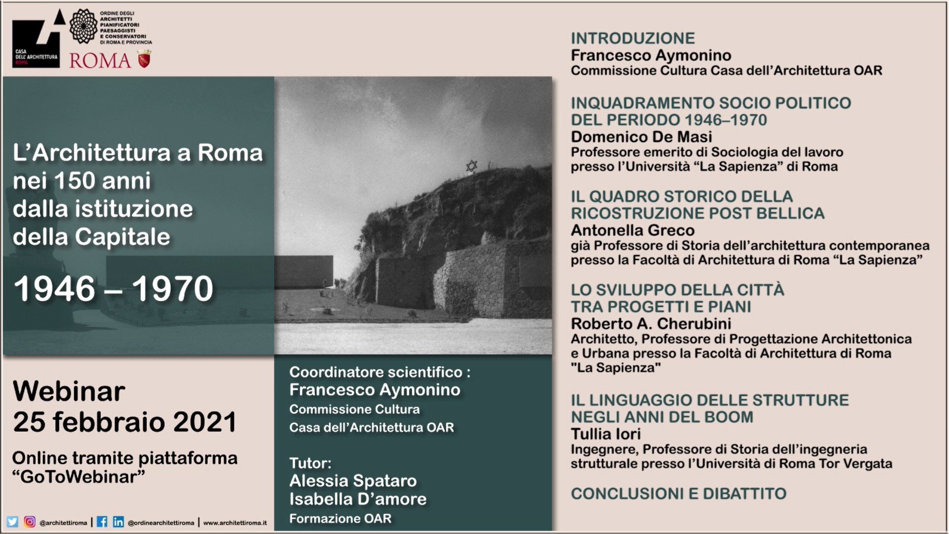 L’Architettura a Roma nei 150 anni dalla istituzione della Capitale ...