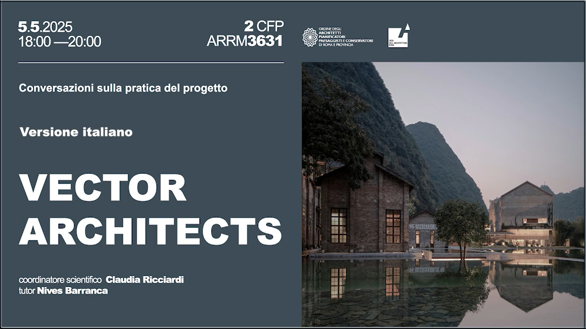Lecture Dong Gong | Vector Architects – OAR – Ordine degli Architetti ...